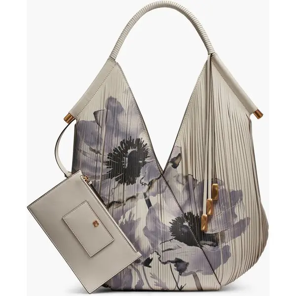 Donna Karan New York Baldwin Floral Lasercut Shoulder Bag - Bone