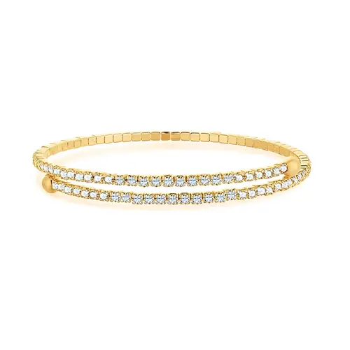 DONATELLO GIAN Wrap-around Crystal Bracelet - Gold