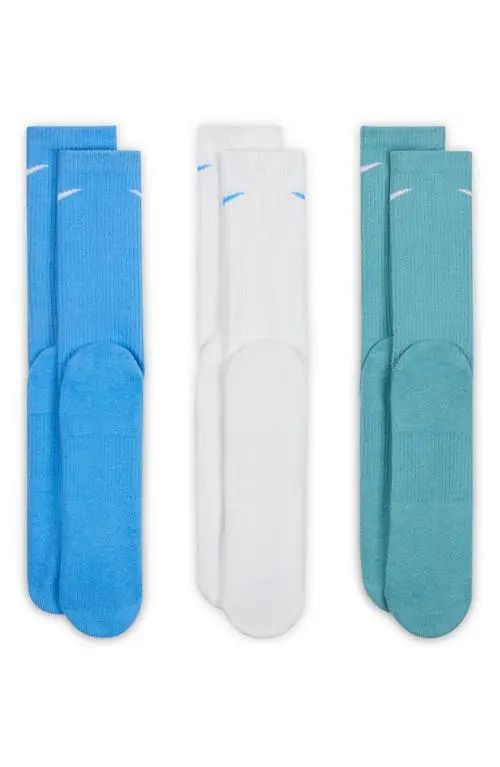 Nike Everyday Plus Cushion Crew Training Socks 3 Pack - Teal Multi