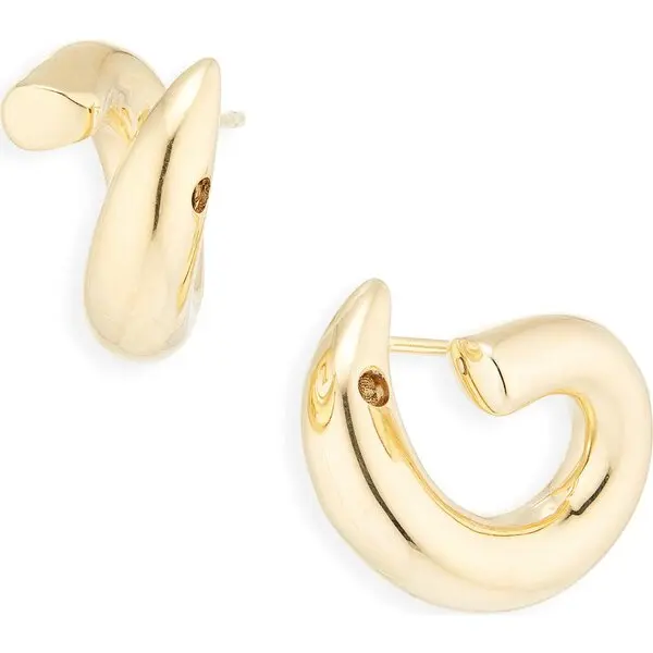 Bottega Veneta Mini Sardine Hoop Earrings - 8120 Yellow Gold