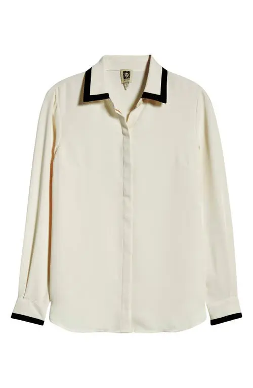 Anne Klein Contrast Trim Shirt