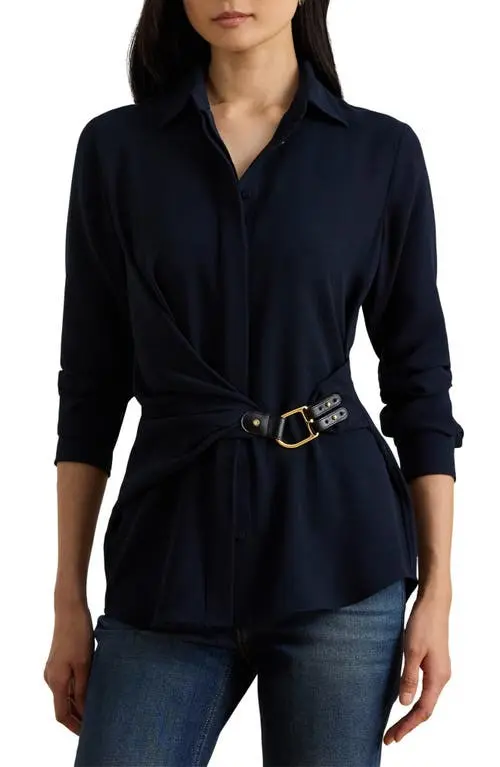 Ralph Lauren Buckle Detailed Button-up Top