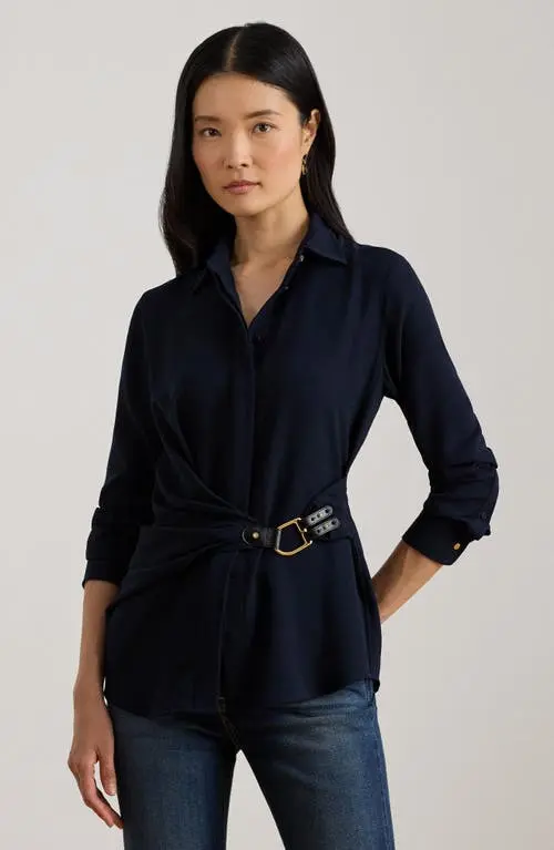 Ralph Lauren Buckle Detailed Button-up Top