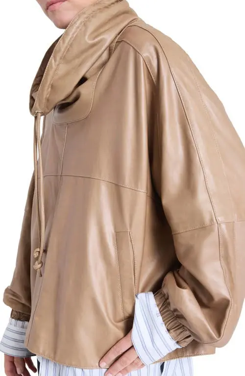 TWP Leather Poncho Top