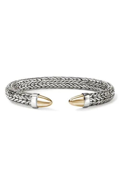 John Hardy Spear 50 Flex Cuff Sterling Silver Bracelet - Silver And Gold