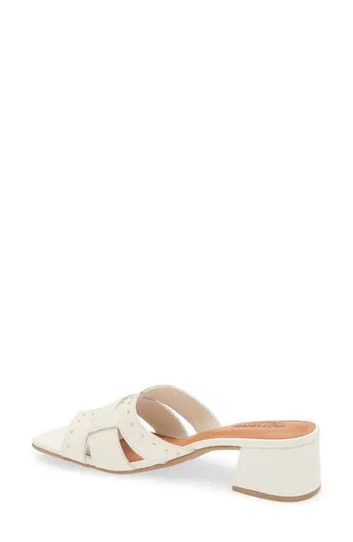 BUTTERO® Catia Leather Slide Sandal - Off White
