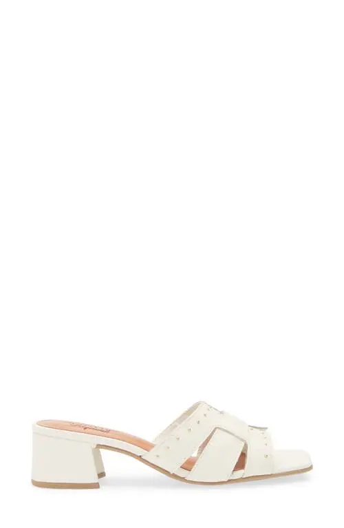 BUTTERO® Catia Leather Slide Sandal - Off White