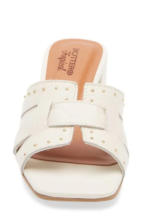 BUTTERO® Catia Leather Slide Sandal - Off White