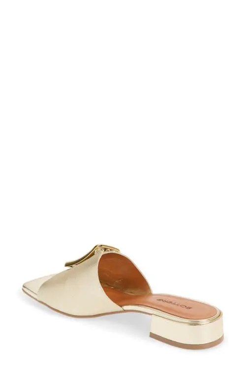 BUTTERO® Eduarda Leather Slide Sandal - Dourado