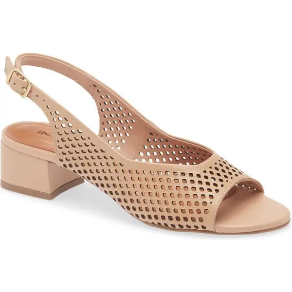 BOTTERO Botelsa Perforated Slingback Pumps - Brown Sugar