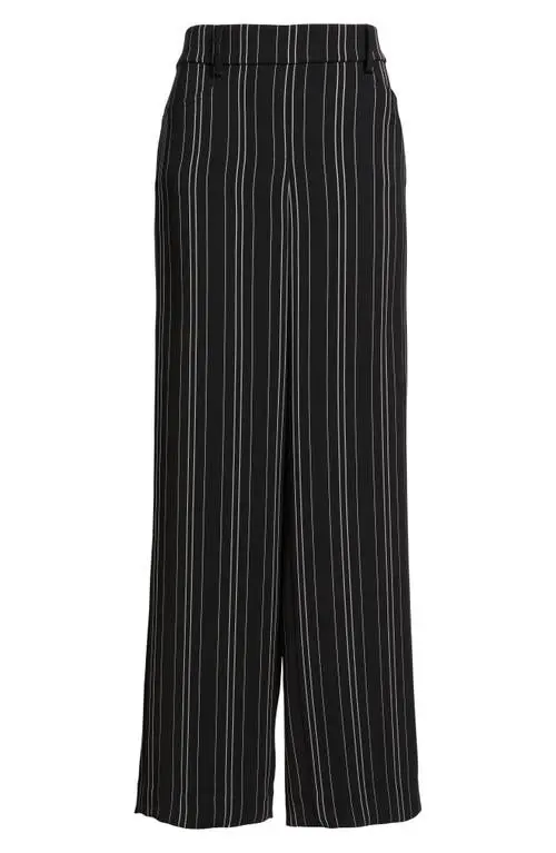 Anne Klein Striped Wide-leg Pull-on Pants