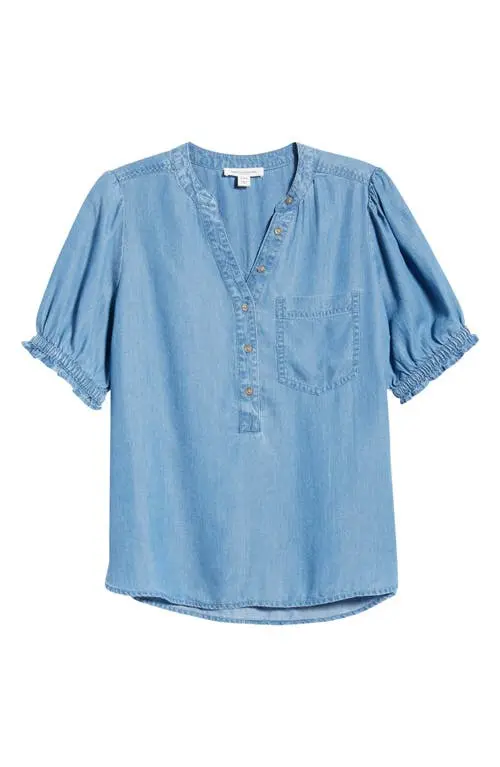 BEACHLUNCHLOUNGE Lowen Short Sleeve Chambray Top