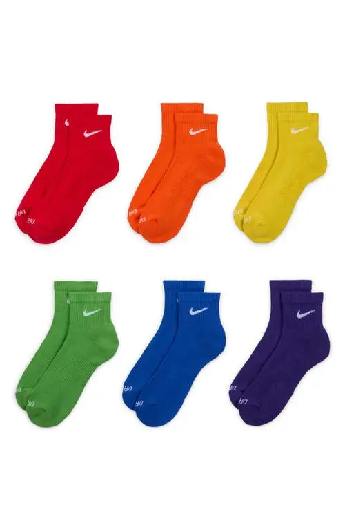 Nike Everyday Plus Cushioned Low Socks 6 Pack - Rainbow Multi