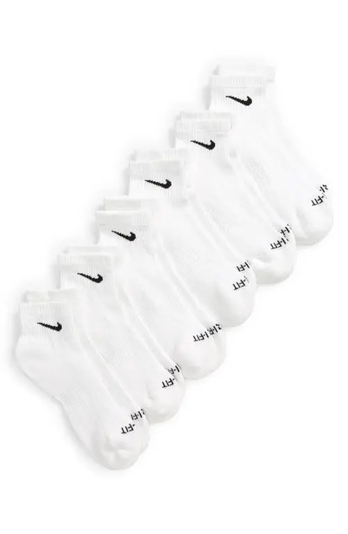 Nike Everyday Plus Cushioned Low Socks 6 Pack - White/black