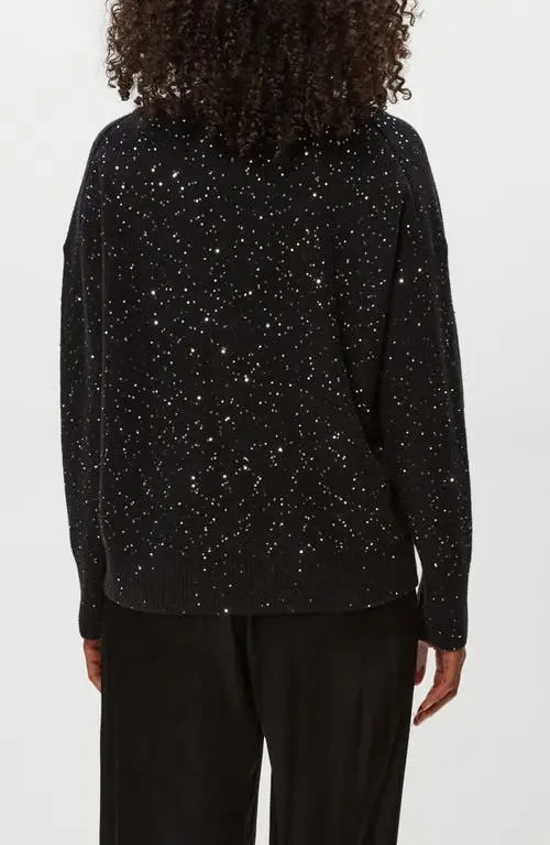 Michael Stars Sequin Embellished V-neck Sweater