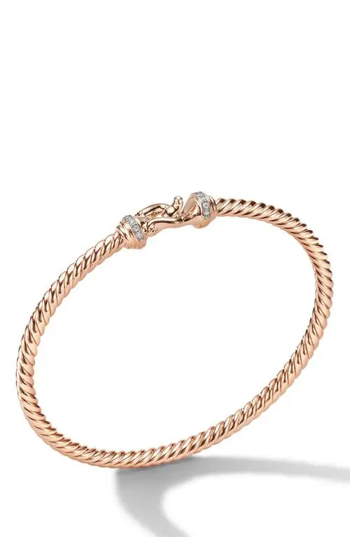 David Yurman 18k Gold Diamond Bangle