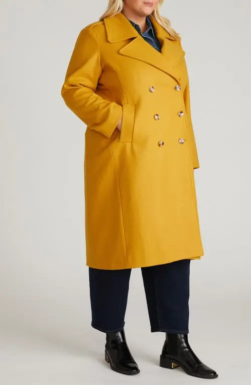 Universal Standard Callaghan Double Breasted Wool Blend Coat