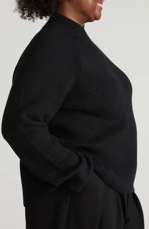 Universal Standard Arli Surplice Neck Sweater - Black