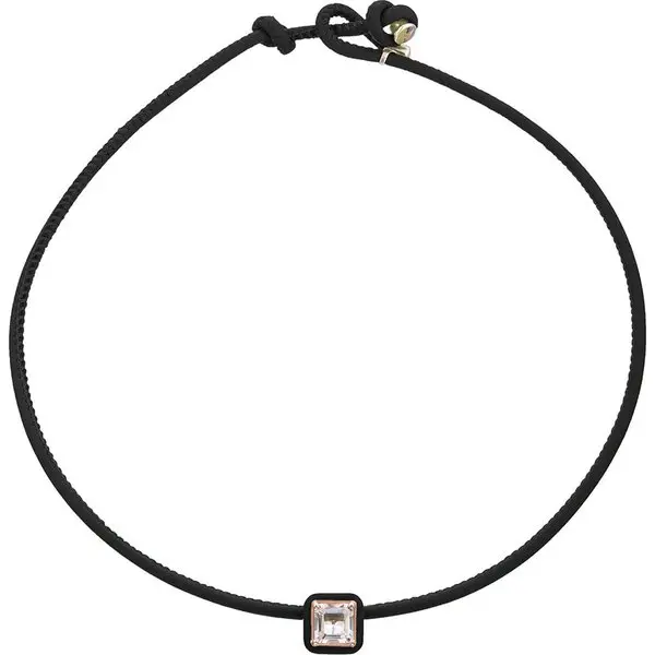 Bea Bongiasca Square Crystal Pendant Choker Necklace - Black
