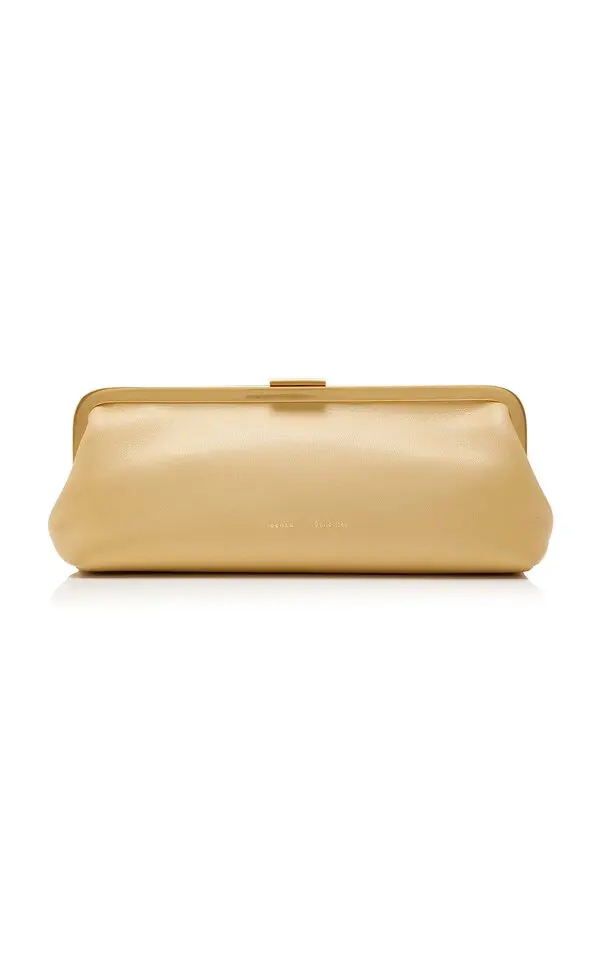 Proenza Schouler Armory Nappa Plongé Leather Clutch - Yellow