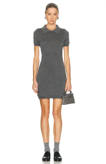 Matthew Bruch Collared T-shirt Mini Dress