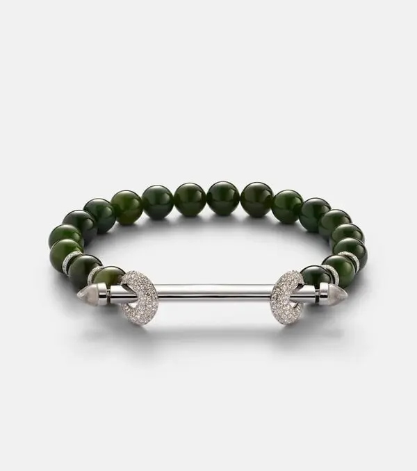 ANANYA Chakra Giada Bracelet - Silver