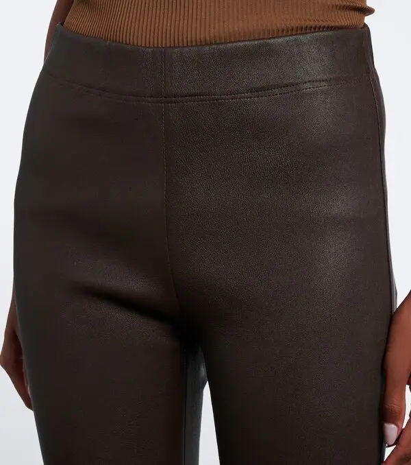 JOSEPH Leather Leggings - Brown