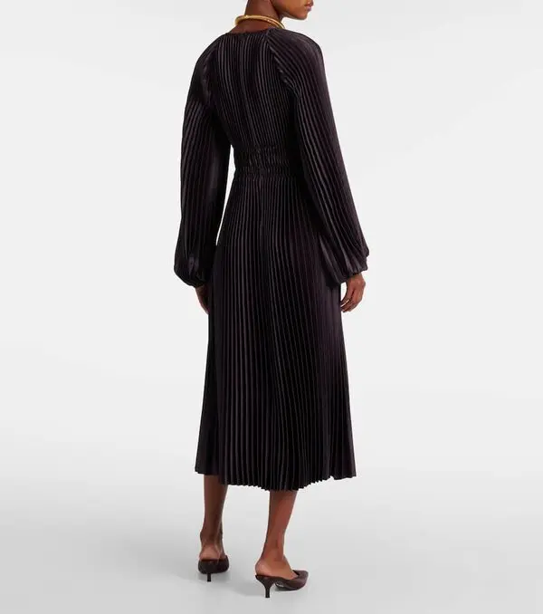 JOSEPH Ortiz Pleated Midi Dress - Purple