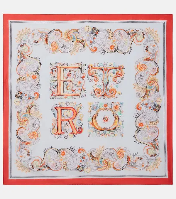 Etro Turandot Printed Silk Scarf - Multicoloured