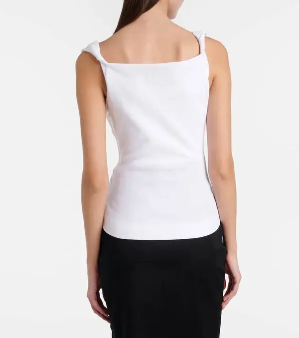 VIVIENNE WESTWOOD Anna Cotton-blend Jersey Tank Top - White