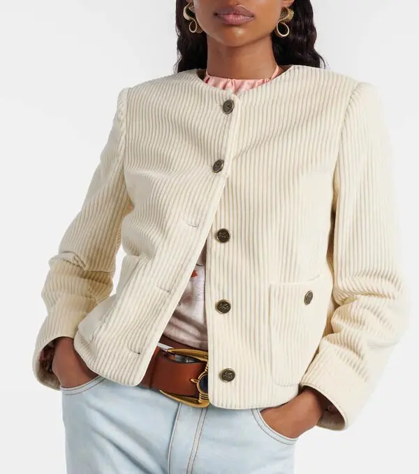 Etro Cotton Corduroy Jacket - White