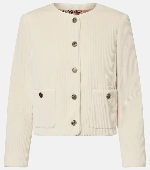 Etro Cotton Corduroy Jacket - White