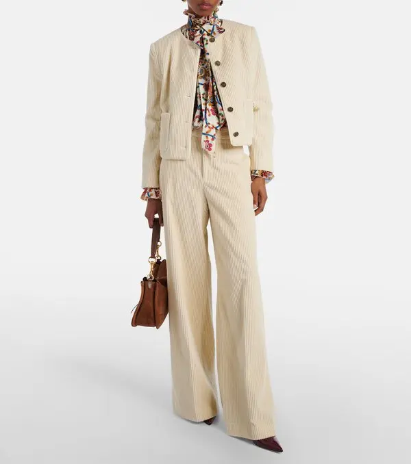 Etro Cotton Corduroy Jacket - White