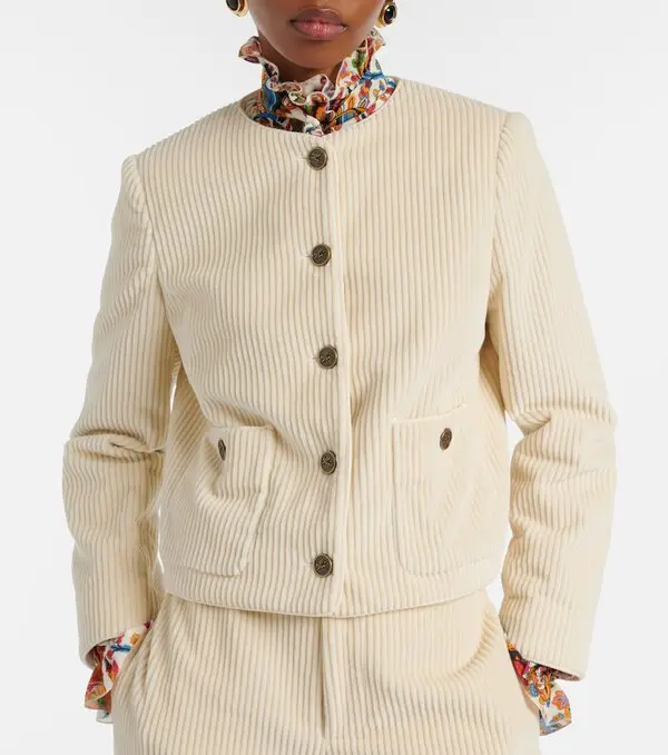 Etro Cotton Corduroy Jacket - White