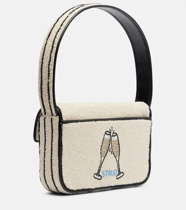Staud Tommy Beaded Shoulder Bag - White