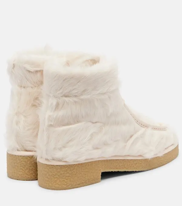 AQUAZZURA Frosty Shearling Ankle Boots