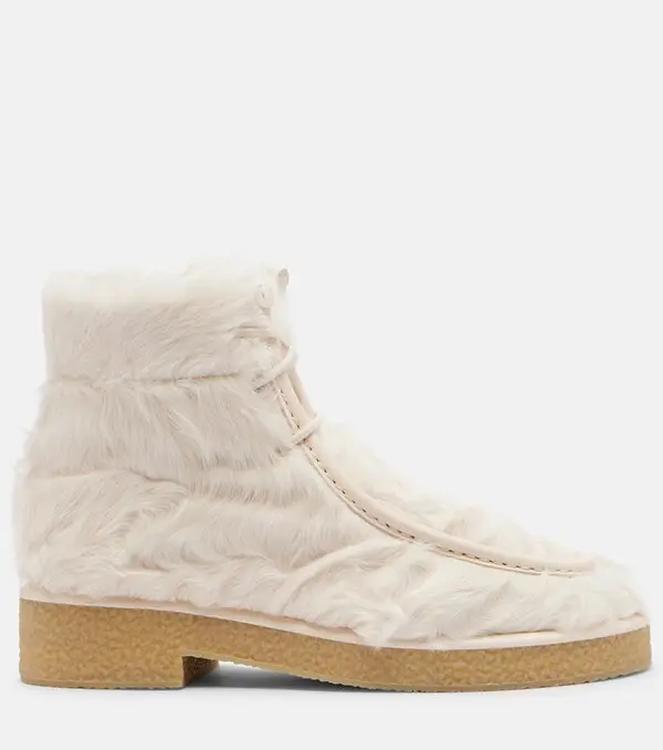 AQUAZZURA Frosty Shearling Ankle Boots