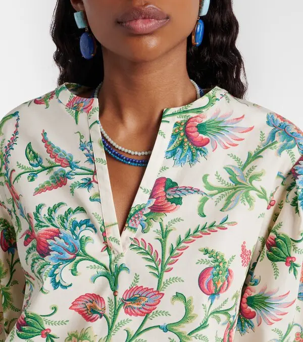 Etro Floral Cotton Blouse - White