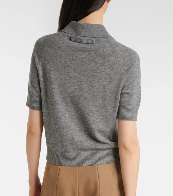 Victoria Beckham Wool Polo Shirt - Grey