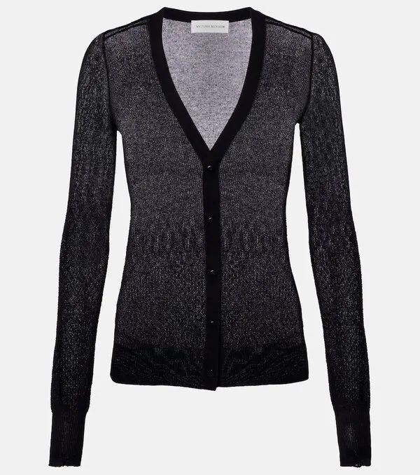 Victoria Beckham Cotton-blend Cardigan - Black
