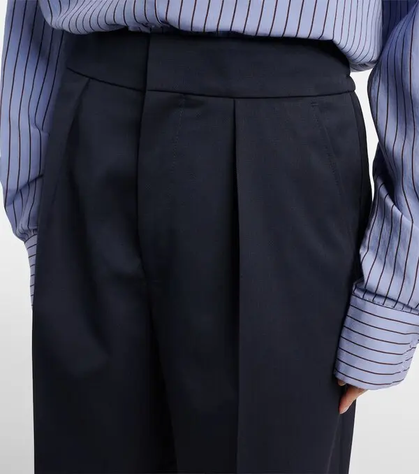 Victoria Beckham High-rise Bermuda Shorts - Blue