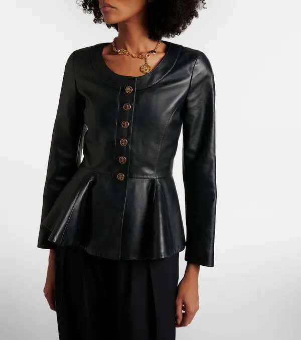 Chloé Peplum Leather Jacket