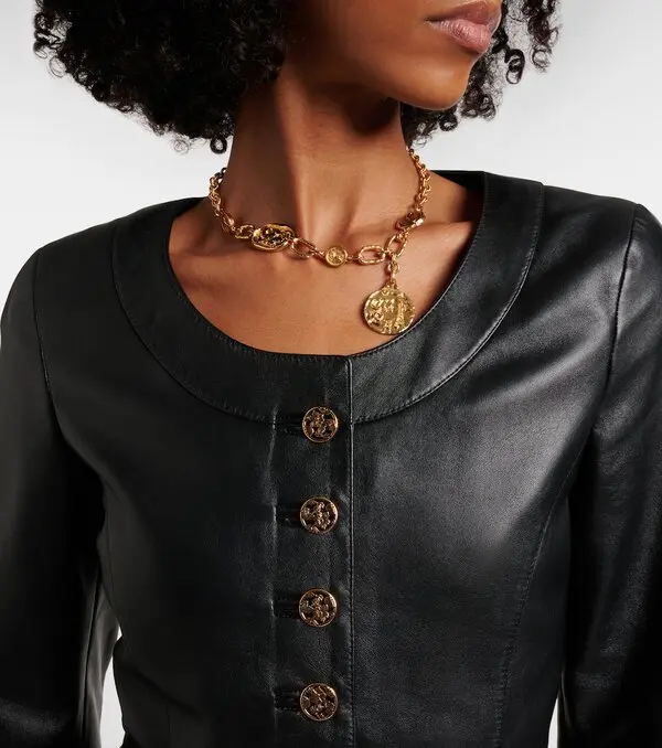 Chloé Peplum Leather Jacket