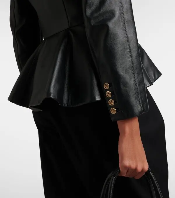Chloé Peplum Leather Jacket