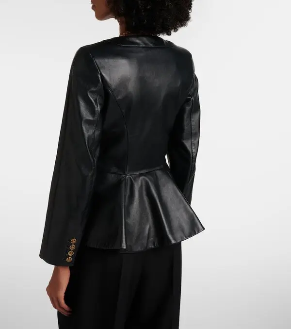 Chloé Peplum Leather Jacket