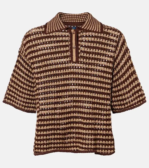 Polo Ralph Lauren Striped Cotton Sweater - Brown
