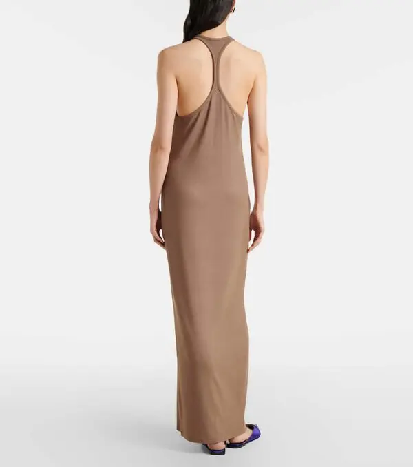 TOM FORD Racerback Jersey Maxi Dress - Brown