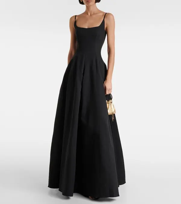 Staud Joy Cotton-blend Gown - Black