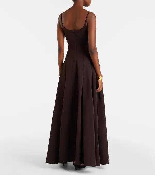 Staud Joy Cotton-blend Gown - Brown
