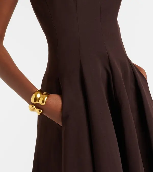 Staud Joy Cotton-blend Gown - Brown